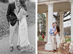 Windy Spring UVA Engagement Session - Hunter and Sarah Photography