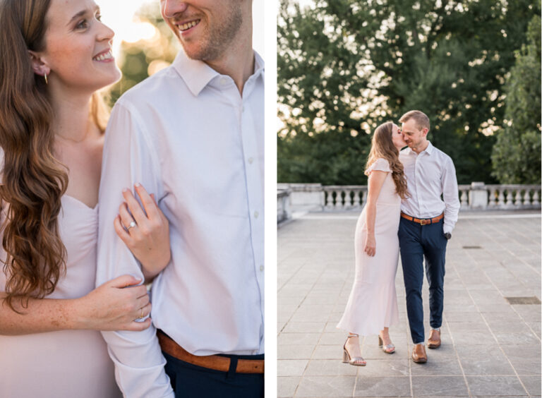 Cuddly Late-Summer Engagement Session at UVA's Lawn - Hunter and Sarah Photography